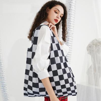 China Extra Large Polyester Rpet Fashion Reusable Design Reusable Eco Friendly Foldable Tote Shopping Bag Reusable Grocery Bag for sale