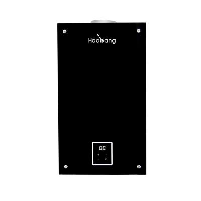 10L Black Flue Exhaust Gas Water Heater Screen Control For Shower