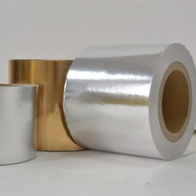 Cina 85GSM Gold Silver Vacuum Aluminum Metalized Paper Printing per imballaggi alimentari in vendita