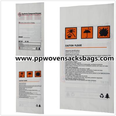 Cina L'imballaggio su ordinazione del polietilene insacca per il polimero composto sintetico 25kg ~ 50kg in vendita