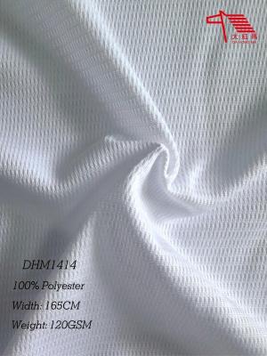 China Lightweight Polyester Mesh Fabric Breathable 120GSM 380-450 CFM for Sportswear for sale