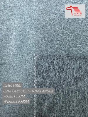 China Moisture Wicking Heather Melange Knit Fabric 230GSM Breathable for Yoga Wear for sale