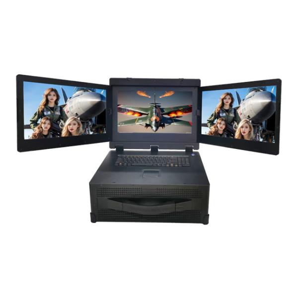 Quality Portable IPC Industrial PC Rugged Desktop Computer Reinforced 17.3 Inch Triple for sale
