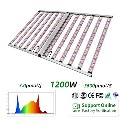 China ANDY 12 Bar Full Spectrum Hydroponic Led Grow Light 1200W Agricoltura verticale commerciale LM281B per le piante medicinali di pomodoro for sale