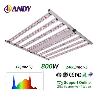 China 8 Bar 800W Commercial Full Spectrum LED Lights Grow LM301H EVO LM281B Pro Plant Grow Lighting for Indoor Hydroponic for sale