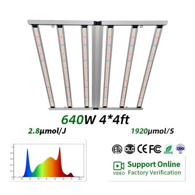 China Commercial 640W Grow Lights Plant Cultivation Lighting SAMSUNG LM281B LED Full Spectrum 2.8umol/J for Indoor Hydroponic Plants for sale