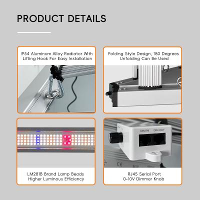 Cina Alta resa Samsung LM301H EVO LM281B Diodi a spettro completo Dimmabile 500W LED Grow Light per semina in interno Veg Bloom in vendita