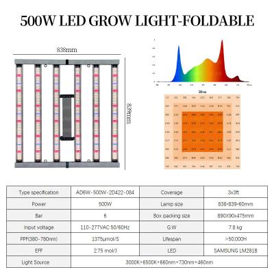 Cina Alta resa Samsung LM301H EVO LM281B Diodi a spettro completo Dimmabile 500W LED Grow Light per semina in interno Veg Bloom in vendita