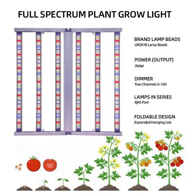 Cina Due canali UV LED Grow Light 700 Watt Dimmable Daisy Chain Grow Lights in vendita