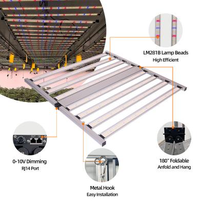 中国 ANDY フルスペクトル 8バー 4x4 800W LED 成長ライト 水素調節可能 SAMSUNG LM301H EVO LM281B トマトチリ花用 販売のため