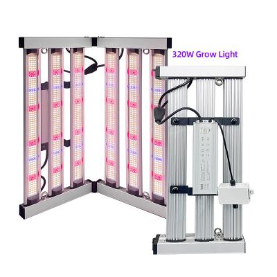 China ANDY Customizable Driver Samsung LM281B LM301H EVO Chips Full Spectrum Small 6 Bar 320W LED Grow Lights for Indoor Grow Tent for sale