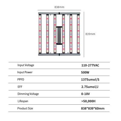 China ANDY Hot Sale Custom Foldable Full Spectrum Samsung LM301H EVO LM281B 6-Bar LED Plant Grow Light 320W for Bloom for sale