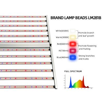China 4x6ft 12 Bar 1200W Plant LED Grow Light Fixture , Folding LED Grow Light Full Spectrum for sale
