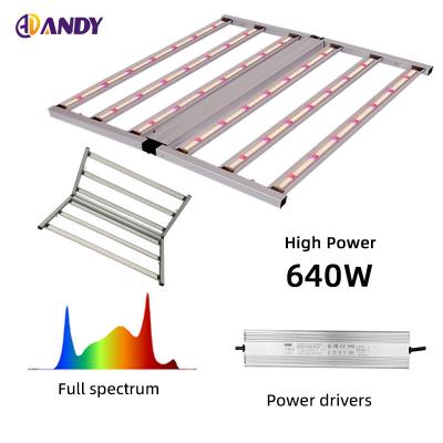中国 4x4ft 640W フルスペクトル 成長ライト SAMSUNG LM281B 室内垂直農業植物 LEDバー折りたたみ 販売のため