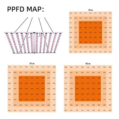 Cina 12 Bar 1300W piante a LED crescono luce commerciale a doppio senso sfumato pieno spettro UV IR SASMSUNG Lm301b Lm301h Lm281b per la fioritura di frutta e verdura in vendita