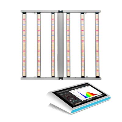 中国 640W LED成長ライト 調節可能 折りたたみ 4x4 フィート 110cm 6バー フルスペクトル LM281b 野菜 フルーツ ブルーム 販売のため