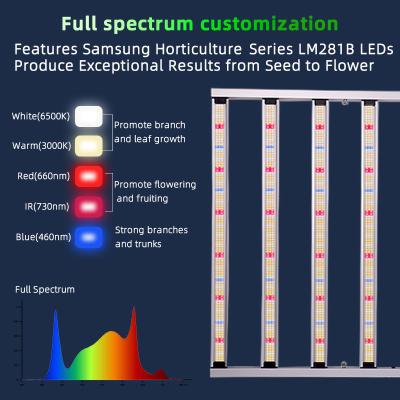 China 800W Dimmable Foldable Plants Lights ETL High Power Full Spectrum UV IR Lm281b LED Grow Lighting for sale