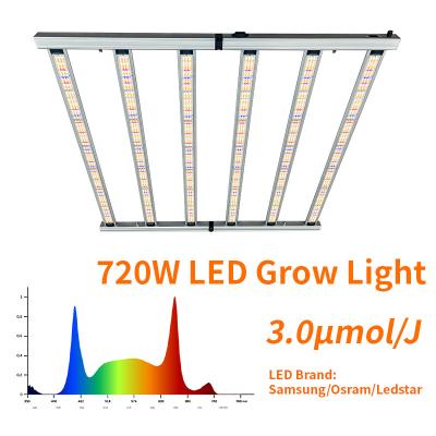 Κίνα Νέα εμπορική υδροπονική Samsung Chips LED Φυτά καλλιέργειας φώτα 720W πλήρες φάσμα για εσωτερικά φυτά προς πώληση