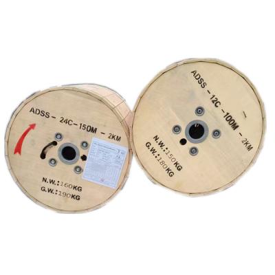 China 12Cores/24Cores Optical Fiber Cable ADSS Central Loose Tube Outdoor Fiber Optical Cable for sale