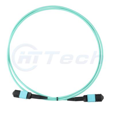 China Low Insert Loss OM3 8Cores MPO-LC Patch Cord LSZH Jacket for sale