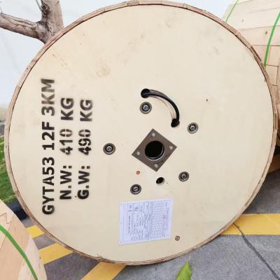 China GYTA53 Optical Fiber Cable Double Armoured Outdoor 12F Fiber Optic Cable for sale