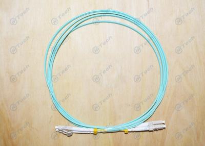 China OM3 Duplex Fiber Optic Jumper LC To LC Tensile Strength > 10kg Customized Length for sale