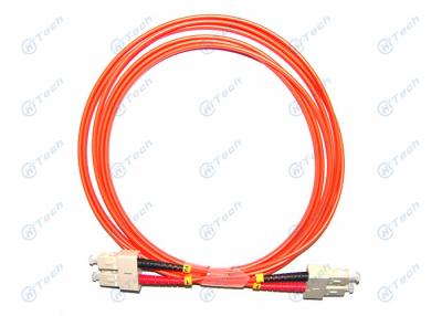 China 2.0mm SC Fiber Optic Jumper Orange Color -40 To +85 Temperature ≤0.2dB for sale