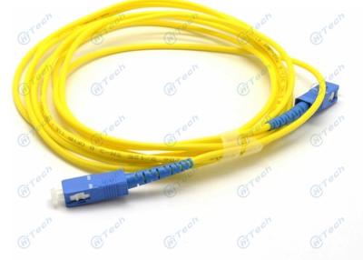 China 9/125μM Single Mode Fiber Jumpers Simplex SC To SC Interchangeability ≤0.2dB for sale
