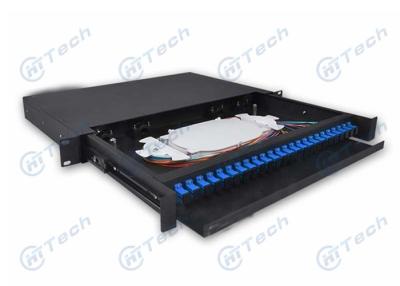 Sliding 24 Port Wall Mount Patch Panel Weight 4.8Kg With 24 Cores ODF Adapter