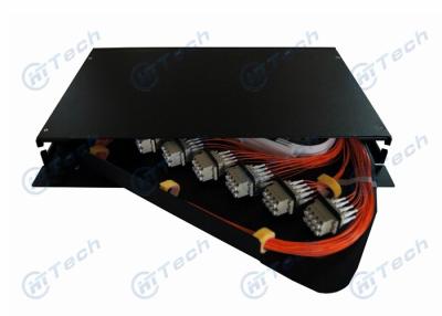 중국 ODF 회전하는 광섬유 패치 패널 1U 48는 LC 쿼드 접합기에 실내를 응어리를 뺍니다 판매용