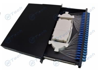 중국 1U 48를 미끄러지는 것은 잘 고정된 광섬유 패치 패널 SC 쌍신회로 유형 ODF를 응어리를 뺍니다 판매용