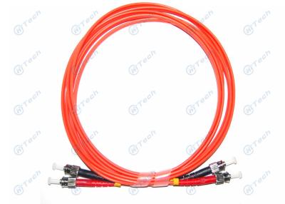 China ST To ST Duplex Patch Cord Optical Fiber LSZH Cable 0.35dB Insertion Loss Durable for sale