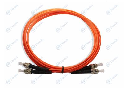 China ST To ST Duplex Patch Cord Optical Fiber LSZH Cable 0.35dB Insertion Loss Durable for sale