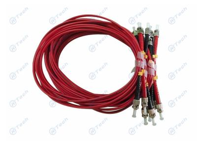 China ST To ST Duplex Patch Cord Optical Fiber LSZH Cable 0.35dB Insertion Loss Durable for sale