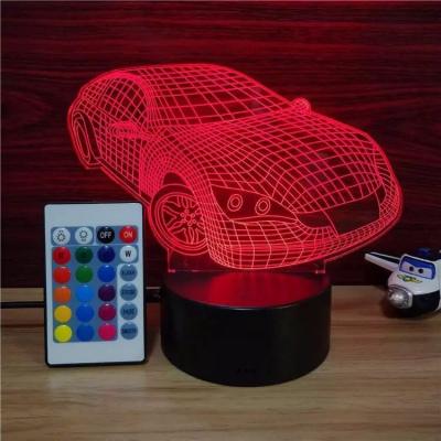 China Animal Designs Acrylic 3D LED Night Light    rechargeable and remote control for many colors for sale