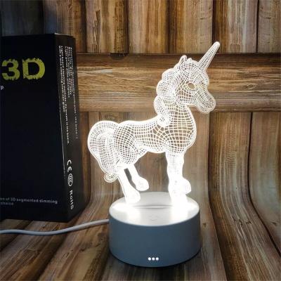 China Little Pony   3D LED Night  Light for Gift  ,Home Decoration LED Light for children's room for sale