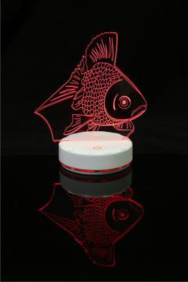 China Red Fish 3D LED Night  Light for Gift  ,Home Decoration LED Light for children's room for sale