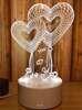 China 3D LED Table Light party light 3d Teddy bear acylic led night light for sale