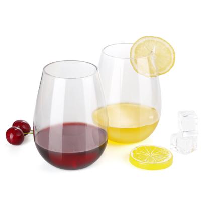China Plastic Beer/Pilsner Glass 16oz Stemless BPA Tritan Crystal Cup for Restaurant,Hotel and Home for sale