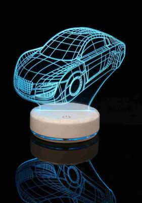 China 3D CAR LED Desk Lamp Lantern Night light Kid Cartoon Gift for sale