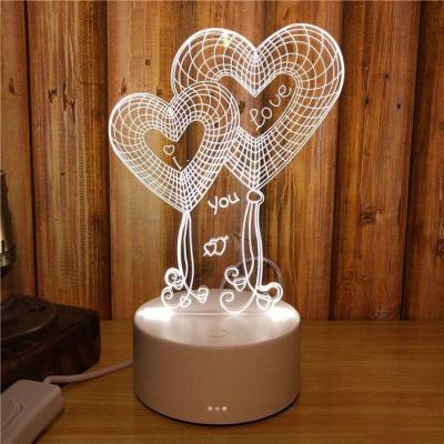China Novelty 3D LED Lamp Visual Light Table Lamp Bedside Sleeping Nightlight for sale