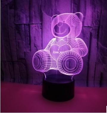 China HOT sales  3D night light  Christmas Valentines X-mas Gift For Kid Led Night light Party Decor Cute bear design for sale