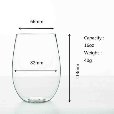China 2018 Hot sales Clear Tritan Plastic Pilsner Glass/Whiskey Glass Drinkware Cup for sale