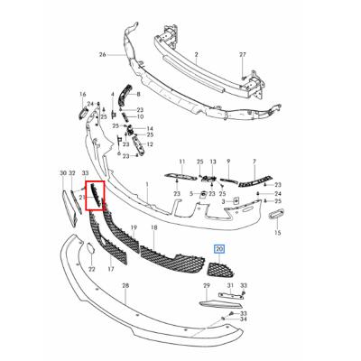 Cina Griglia esterna reticolare del paraurti anteriore a cromo destro per Bentley Continental Gt 6.0 2012-2015 OEM 3W3807684J in vendita