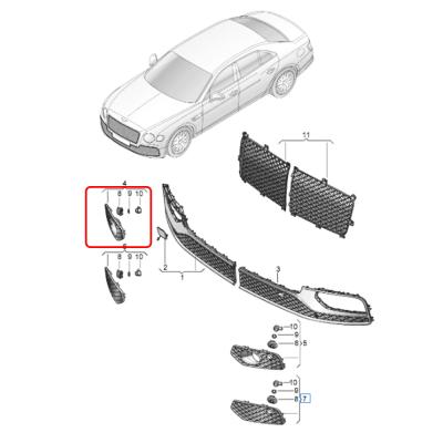 Cina Con Acc Chrome Frontale Rettore Aereo Guida Griglia Per Bentley Flying Spur 2020 OEM 3SE807668A in vendita