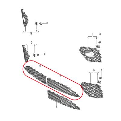 Cina Senza ACC Cromo Parato frontale Griglia centrale per Bentley Bentayga 2021 OEM 36A807675K 36A807676E in vendita