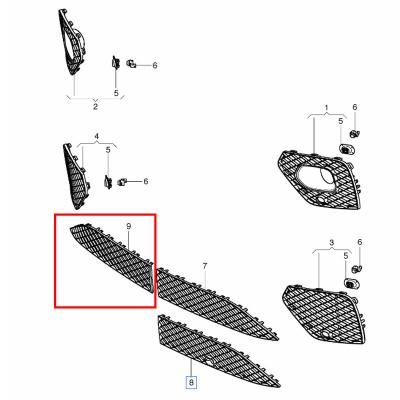Cina Con Acc/Senza Acc Nero Frontale destro Parato Centrale Per Bentley Bentayga 2021 OEM 36A807676D 36A807676H in vendita