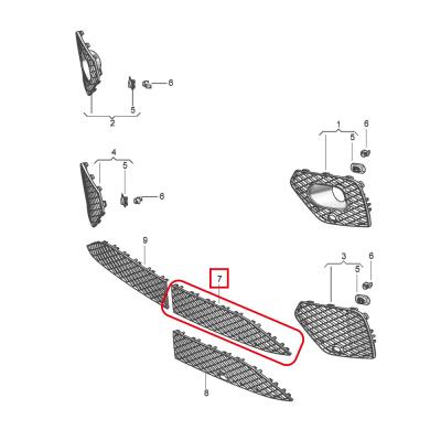 Cina Senza ACC Cromo Fronte sinistra paraurti Griglia centrale Per Bentley Bentayga 2021 OEM 36A807675K in vendita