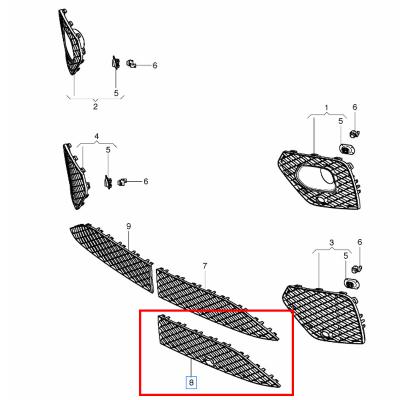 中国 ACC付き ブラック フロント左バンパー センターグリル ベンツリー ベンタイガ 2021 OEM 36A807675J 36A807675S 販売のため