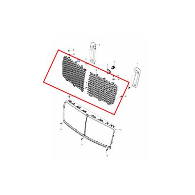 中国 ベンツリー ベンタイガ 2021 向け 左 右 前 バンパー ラジエーター グリル クロム OEM 36A853683F 36A853684E 販売のため